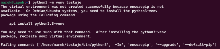 Python - wirtualne środowisko - venv - mareknowak.pl