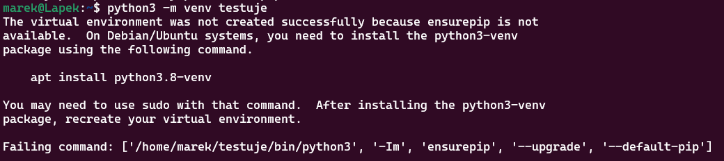 Python - wirtualne środowisko - venv - mareknowak.pl